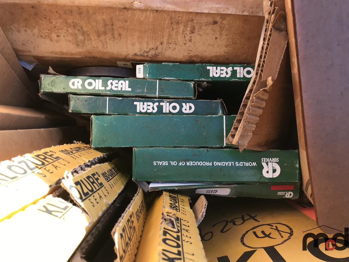 Crate of Oil Seals and Other Items