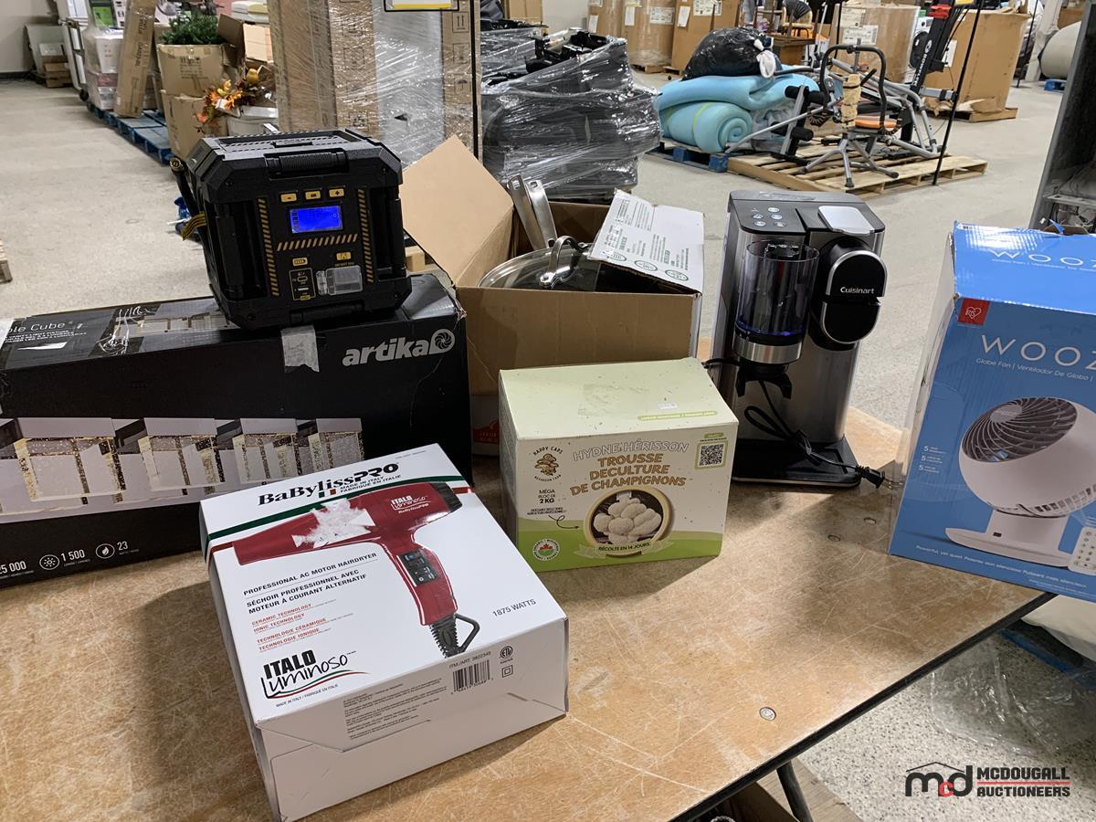 Vanity Light. Fan, Portable Power Pack, Coffee Maker. Mushroom Kit ...