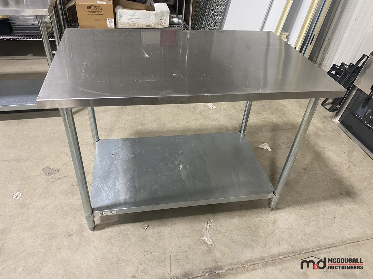 4' Stainless Steel Commercial Prep Table