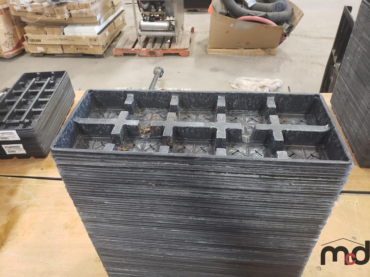(Approx. 82) Stack of Plastic Ten Slot Plastic Eco Teku Seed Starter Trays