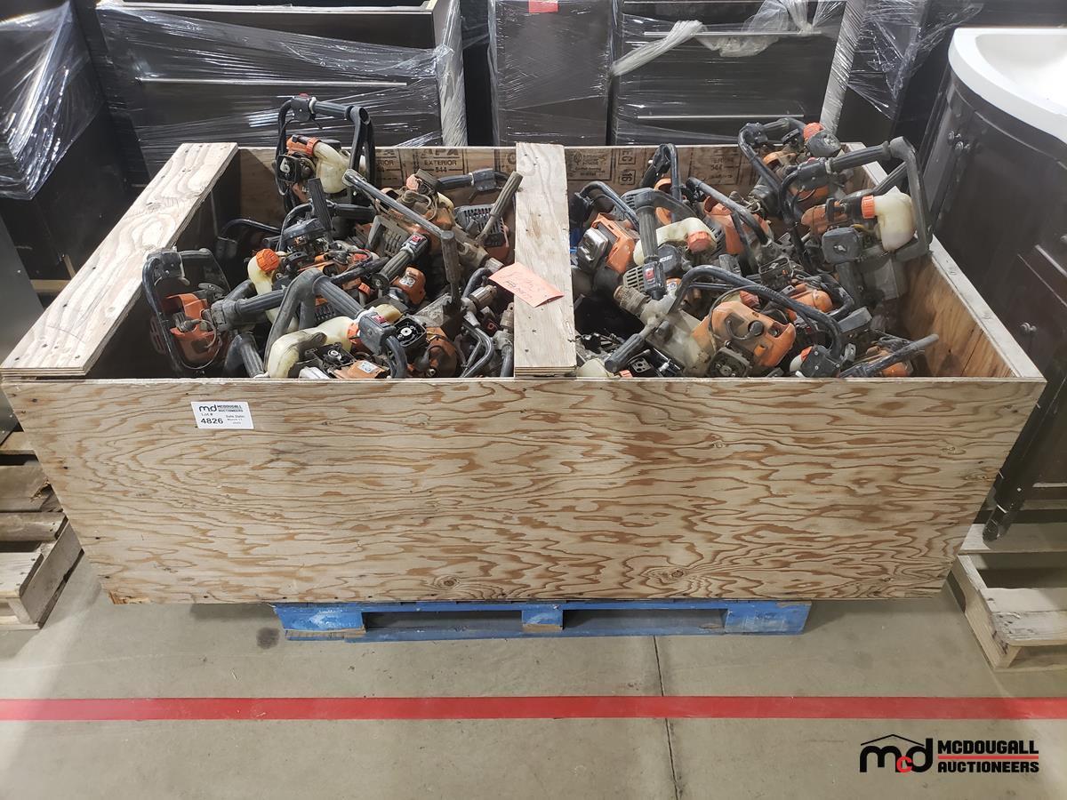 Crate of Gas Powered Drills