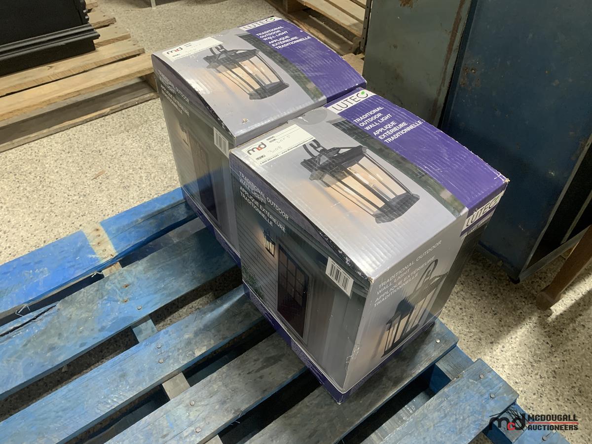 Ceiling Light, (2) Outdoor Wall Lights, Bed Rails and Toques