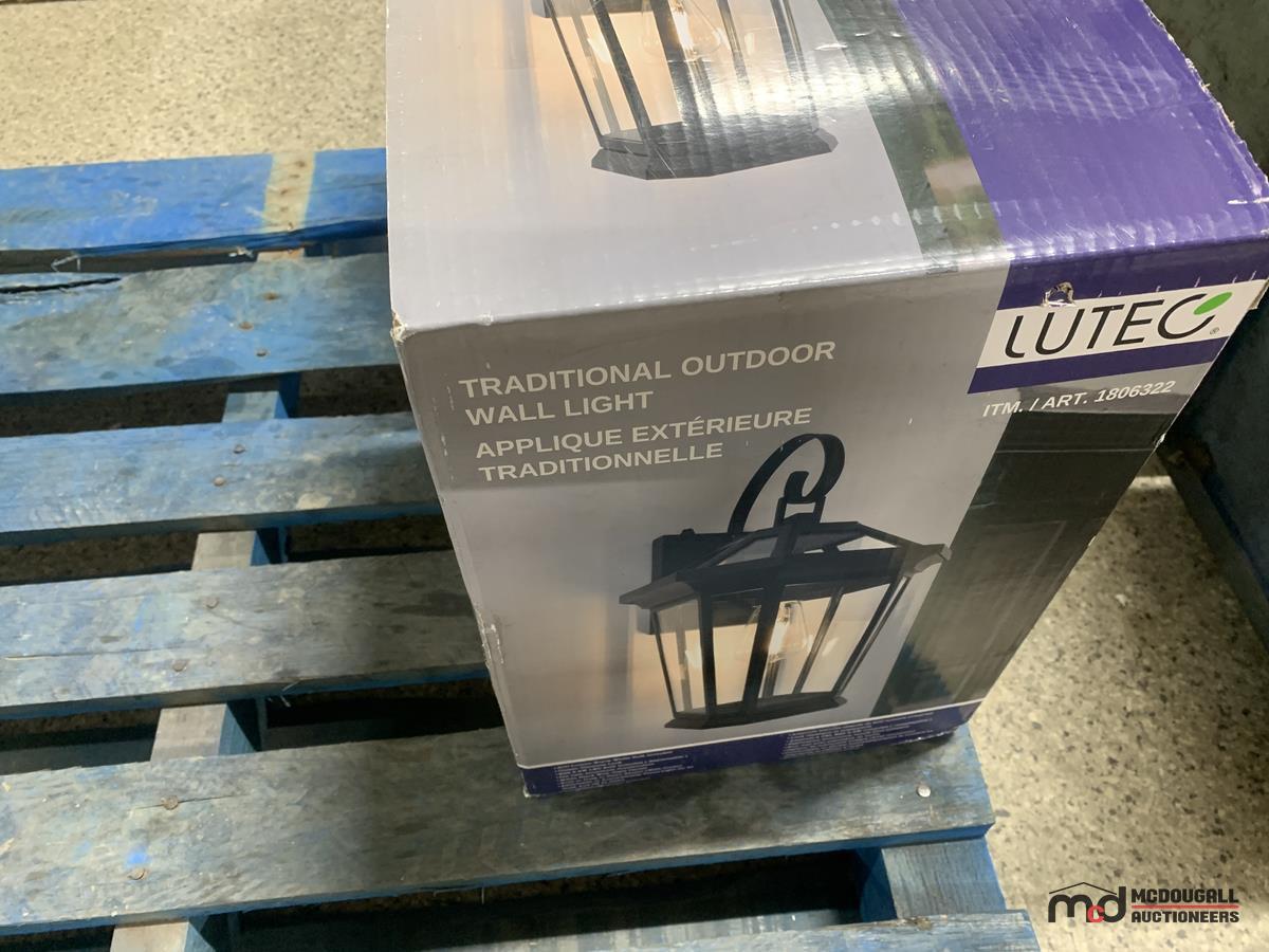 Ceiling Light, (2) Outdoor Wall Lights, Bed Rails and Toques