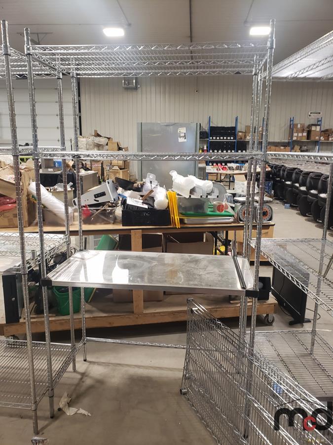 (2) Stainless Steel Wire Rack Shelving