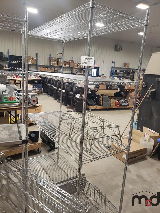 (2) Stainless Steel Wire Rack Shelving