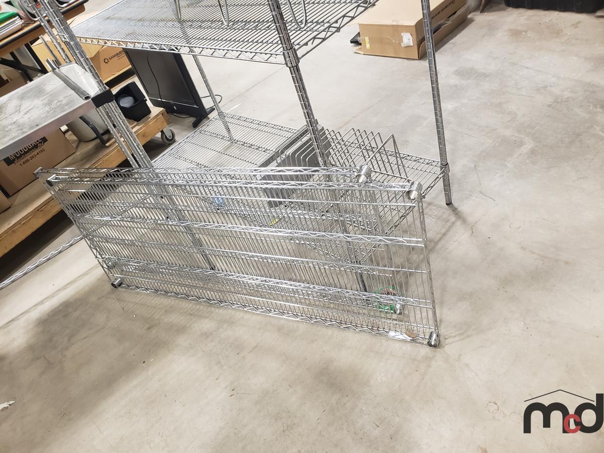 (2) Stainless Steel Wire Rack Shelving
