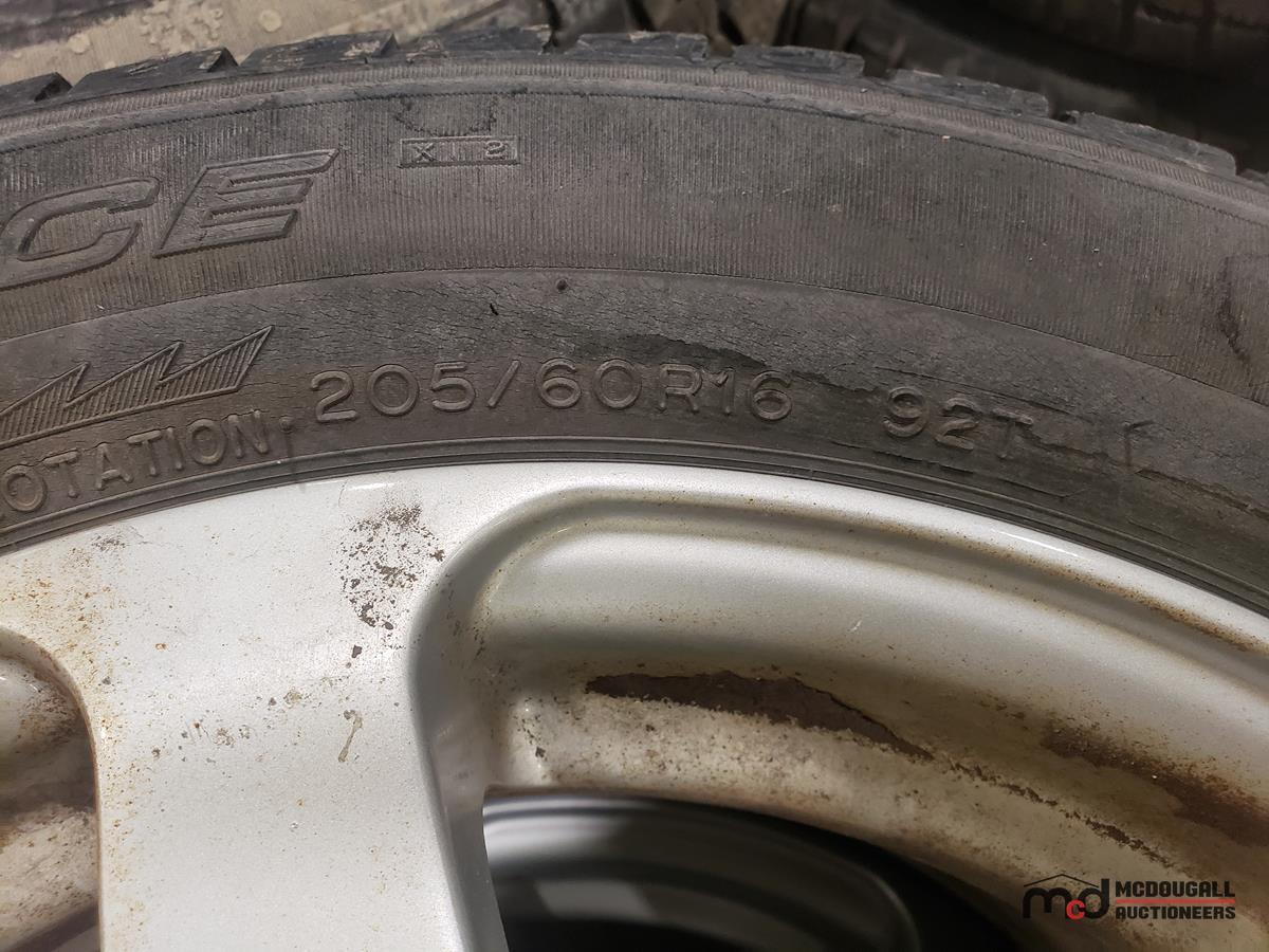 (4) Tires On Rims 205/60R16