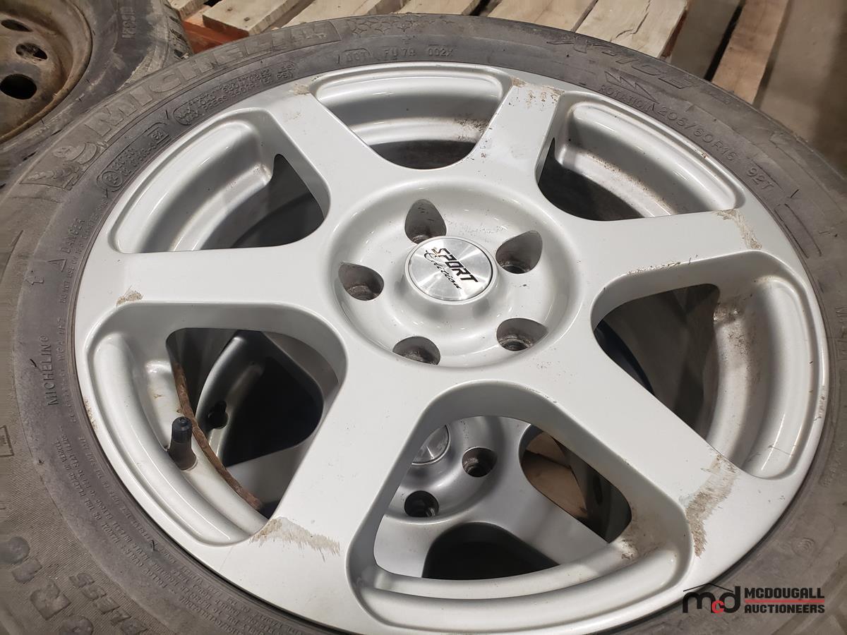 (4) Tires On Rims 205/60R16