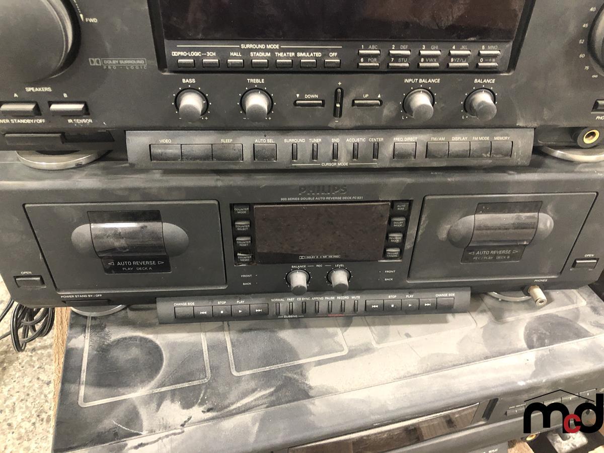 Pioneer Receiver, Phillips Receiver, Disk Player and Cassette Deck, Bar ...