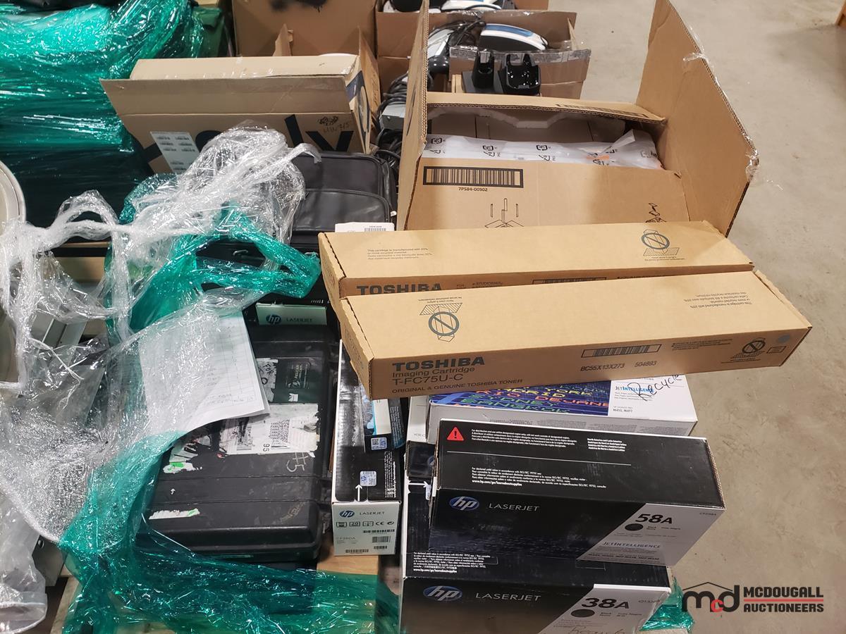 Pallet of HP Printer, HP Printer Parts, Cartridges & Misc. Electronic Parts