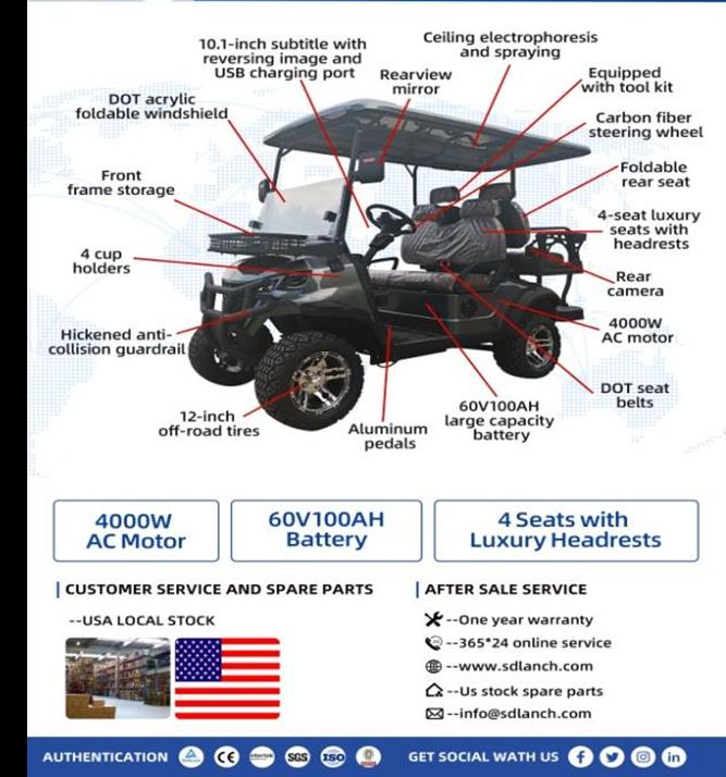 2025 SDLANCH Electric Golf Cart Kit (Not Assembled) (SDLGC80)