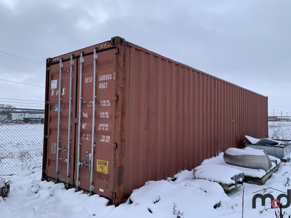 40' Sea Can Shipping Container w/ Wood Racking (Contents Not Included)