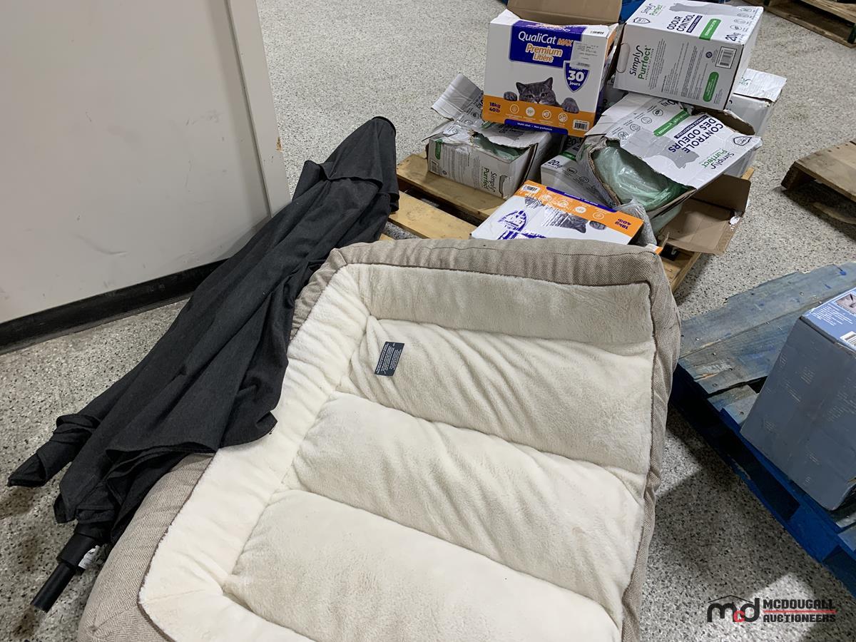 Large Pet Bed, Cat Litter and Patio Umbrella