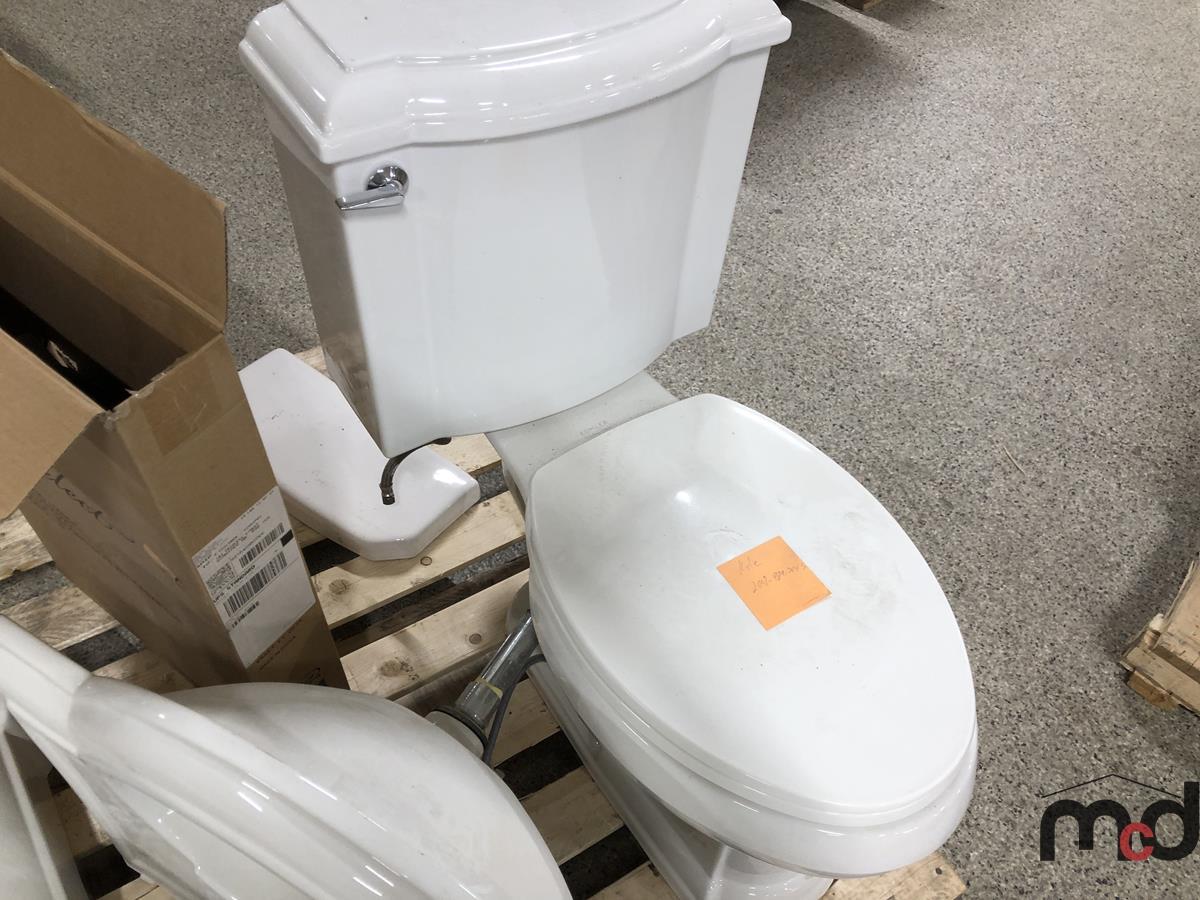 Toilet, Pedestal Sink, Area Rug (Approx. 8' x 8'), Routers and More