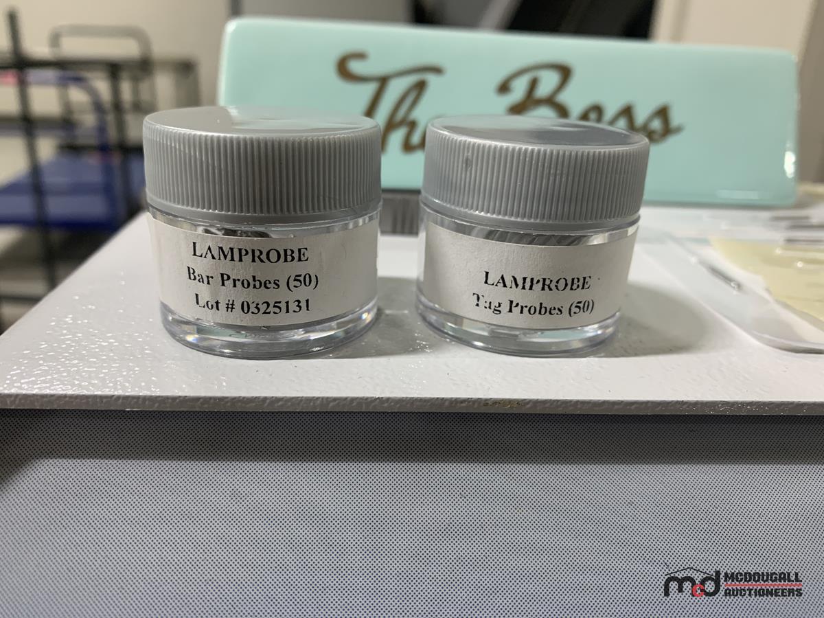 Lamprobe Model 4000 Machine, The Boss Sign, Glasses, Wires and Plugs