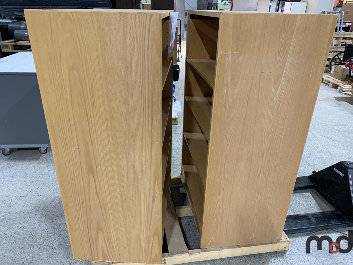 (2) Wood Two-Sided Shelves