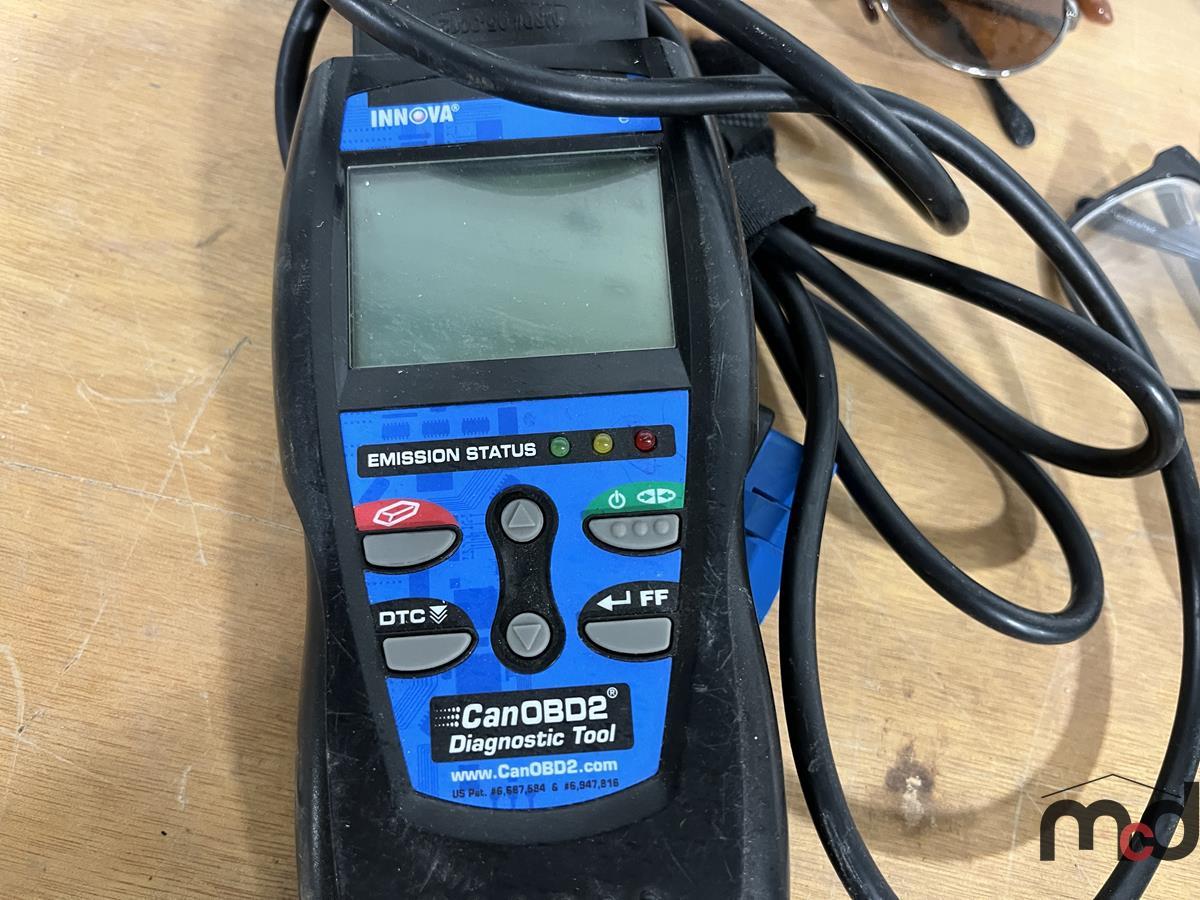 Box of Innova Diagnostic Tool, CDs & Misc.