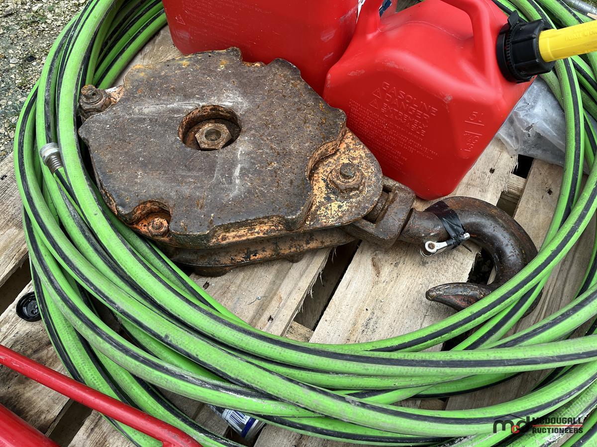 BE Stretcher, Snatch Block, Garden Hose and Fuel Cans