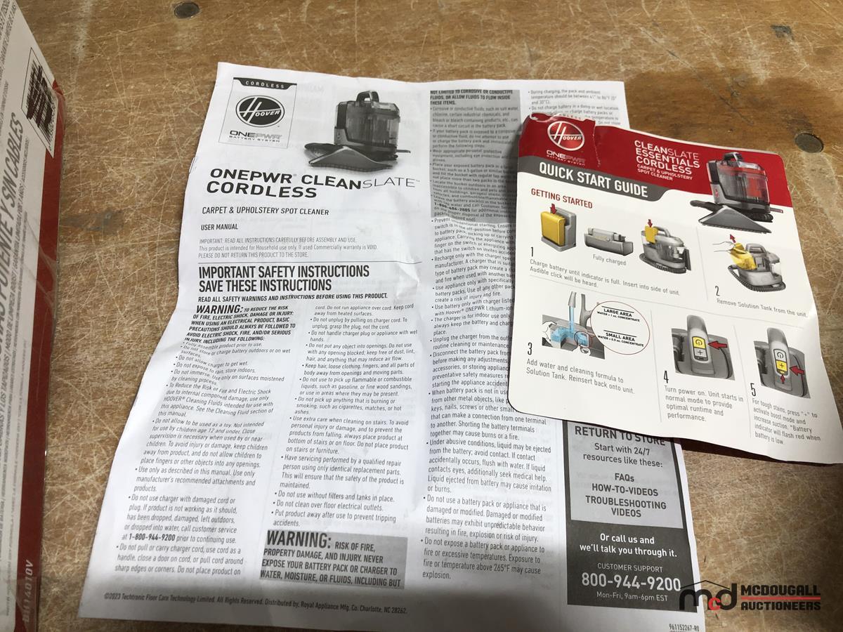 Hoover Cordless Cleaner & NOCO Battery Booster