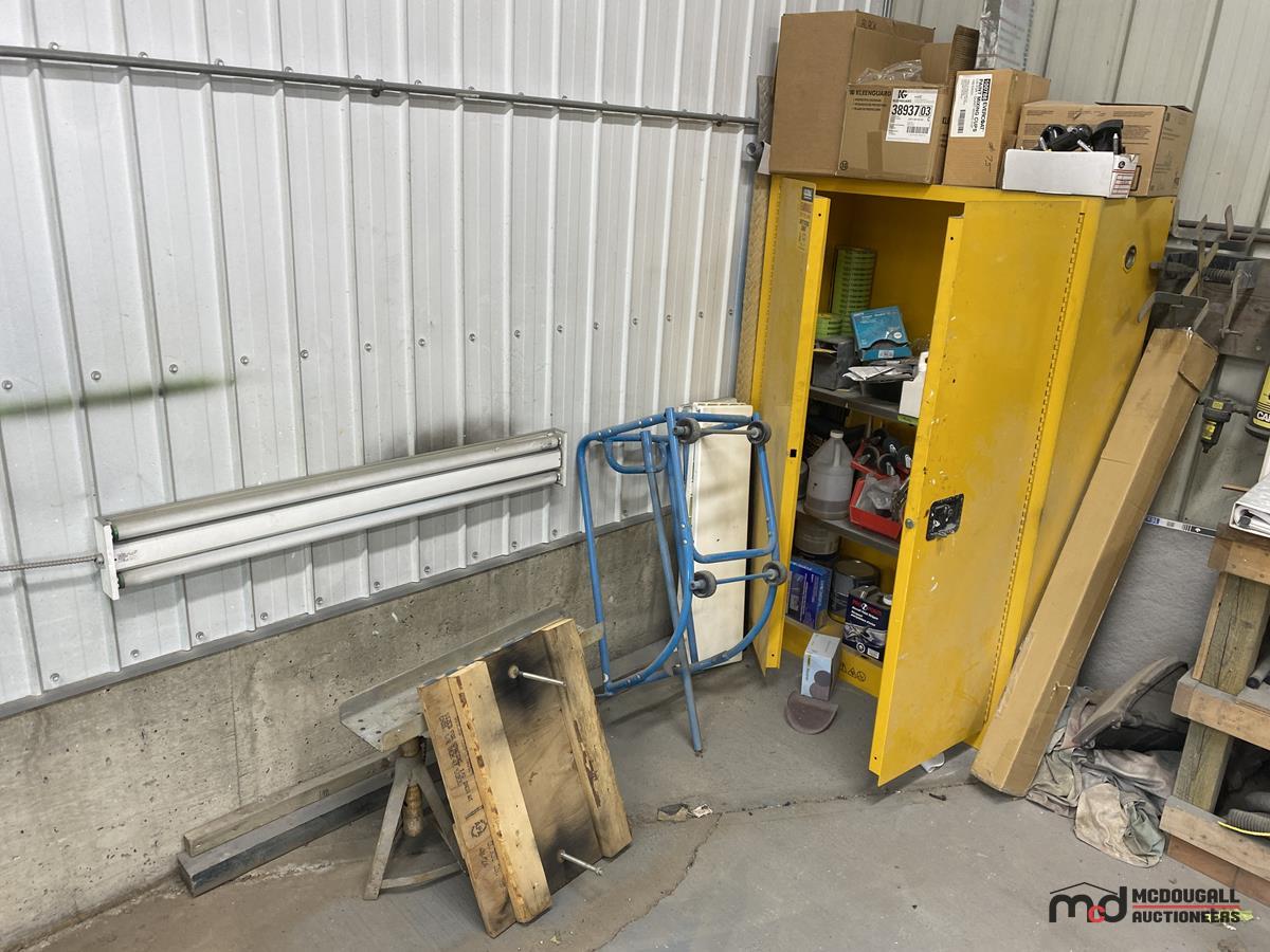 (1) Flammable Liquid Storage Cabinet w/ Contents, Trailer Locks ...