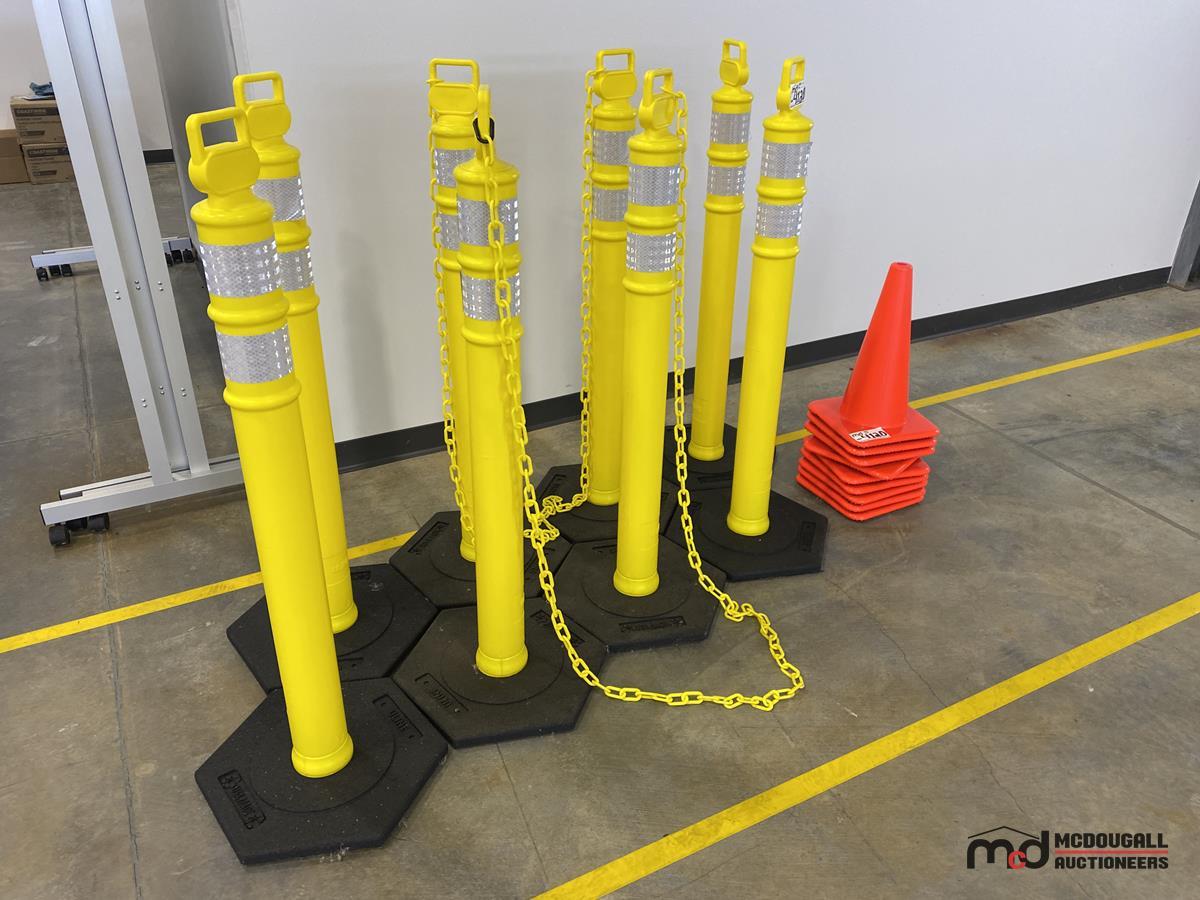 (8) Neon Yellow Standing Pylons and (9) Orange Pylons