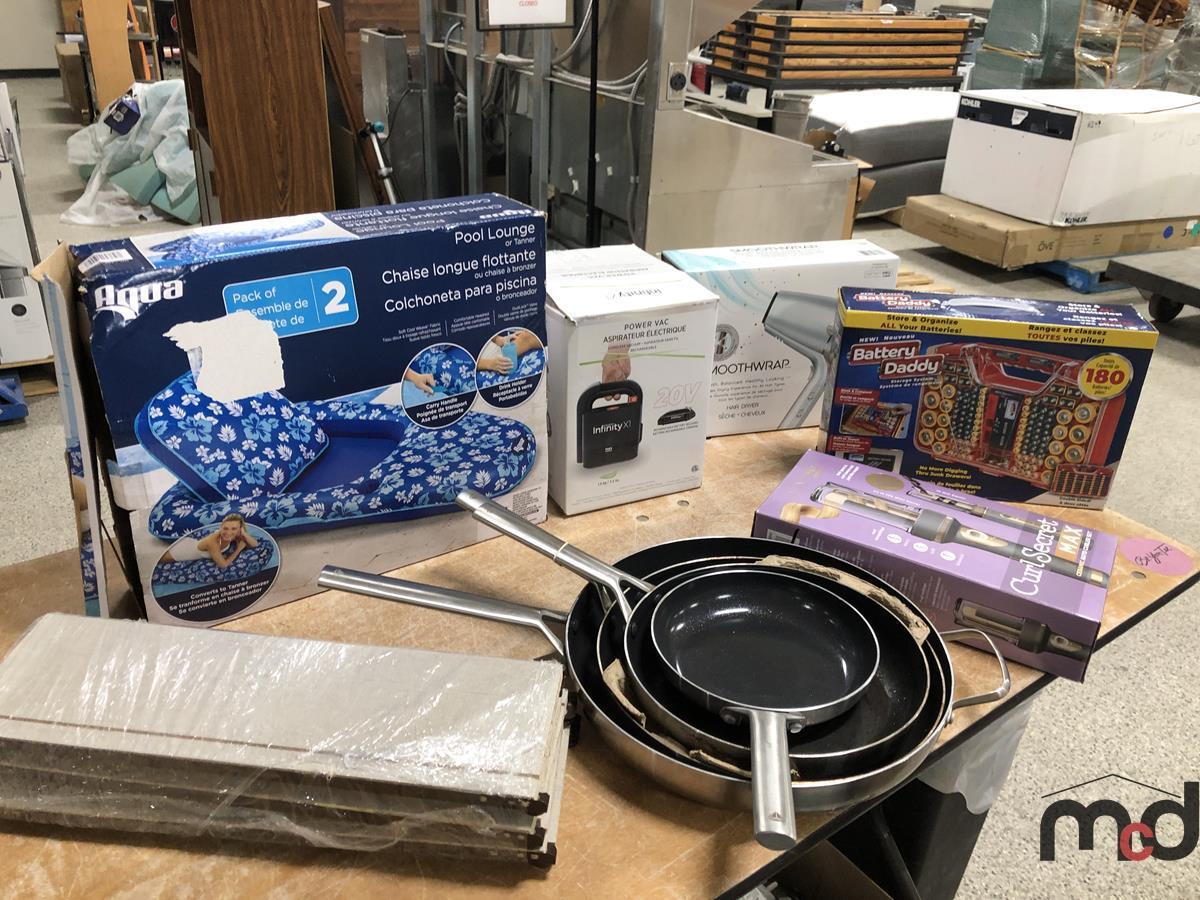 Cordless Vac, Curling Iron, Blow Dryer, Pool Lounger, Pan Set & More