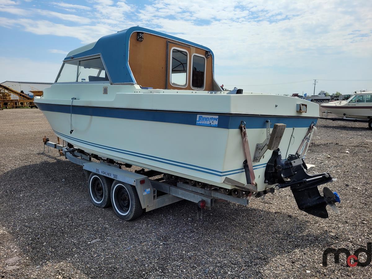1979 Sangster 23C Cabin Cruiser Boat w/ Highliner Boat T/A Trailer (Non ...