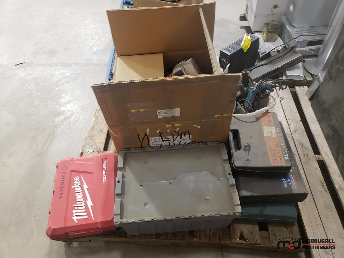 Pallet of Power Tools, Chain, Hoist, Sockets and More