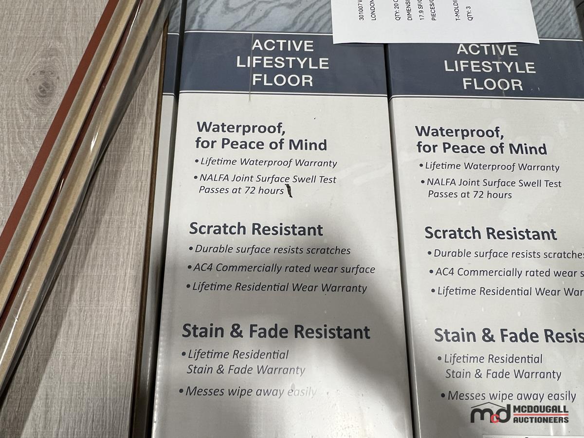 Pallet of Next Floor Inc. 301007 Plank Flooring & T-Molding