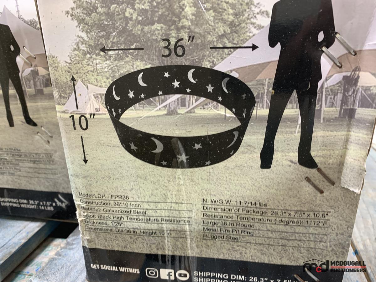 LandHonor LDH-FPR36 36'' Round Metal Fire Pit Ring