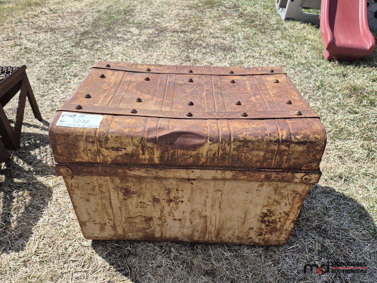 Steel Ramp and Antique Trunk