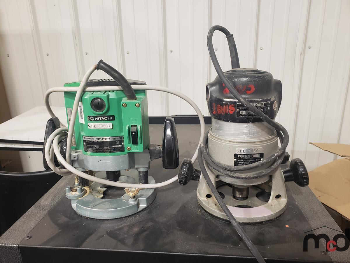 (1) Hitachi Router & (1) Porter Cable Router