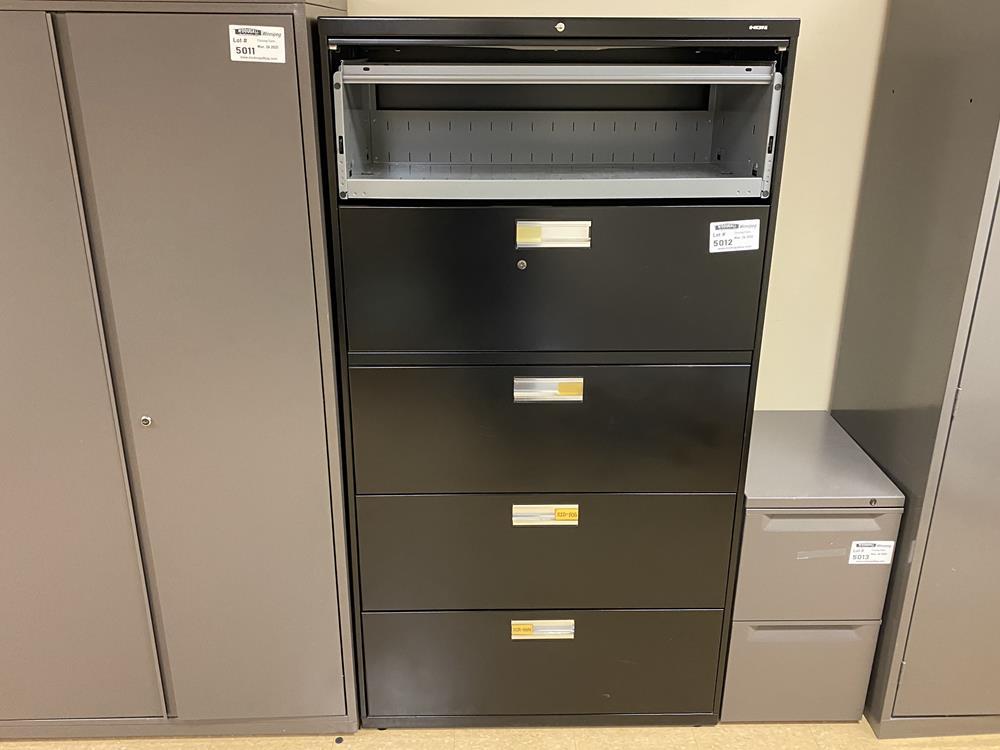 HDN" Metal Filing Cabinet, 5 Drawer (Approx. 36''W x 67''H x 19.5''L)