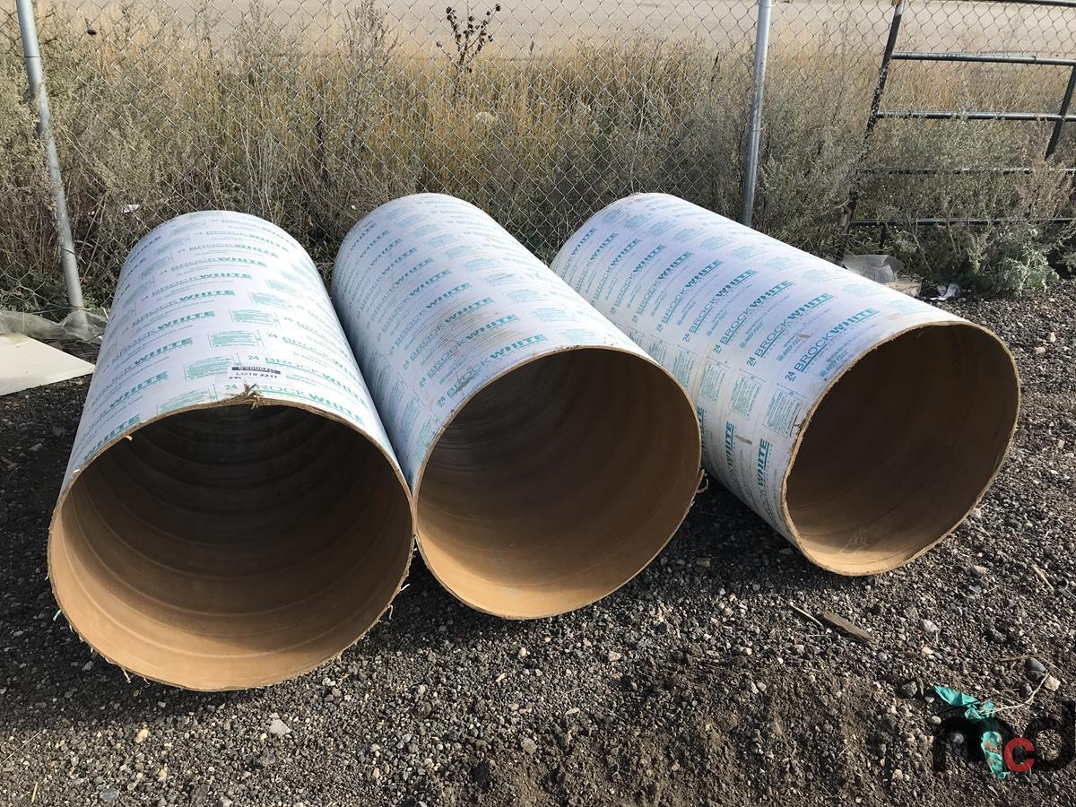 (3) Brock White Concrete Forming Tubes (55" x 25")