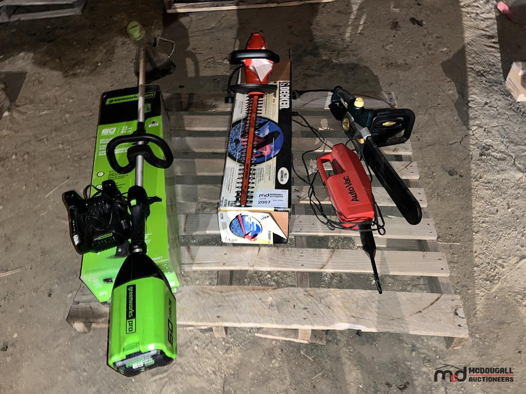 Weed Wacker, Hedge Trimmer, Chain Saw & Vacuum
