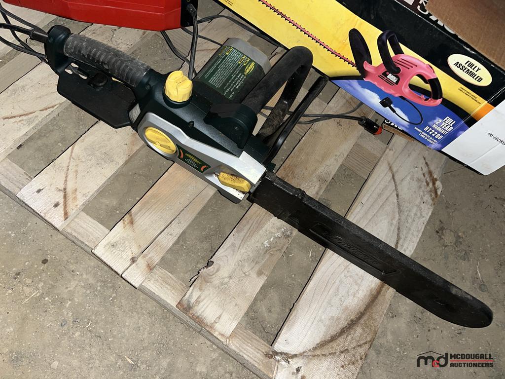 Weed Wacker, Hedge Trimmer, Chain Saw & Vacuum