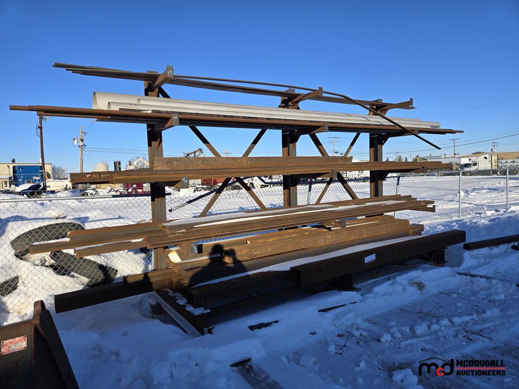 20' x 10' Metal Rack & Lengths of Metal
