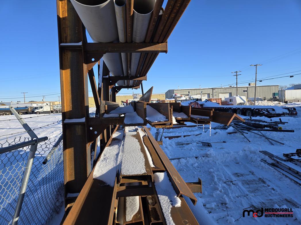 20' x 10' Metal Rack & Lengths of Metal