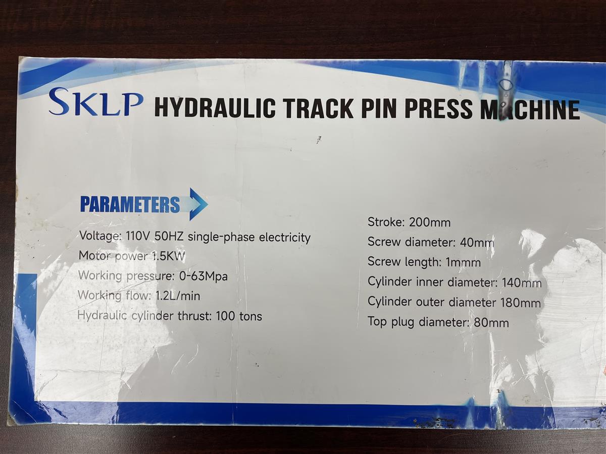 Track Pin Press Machine
