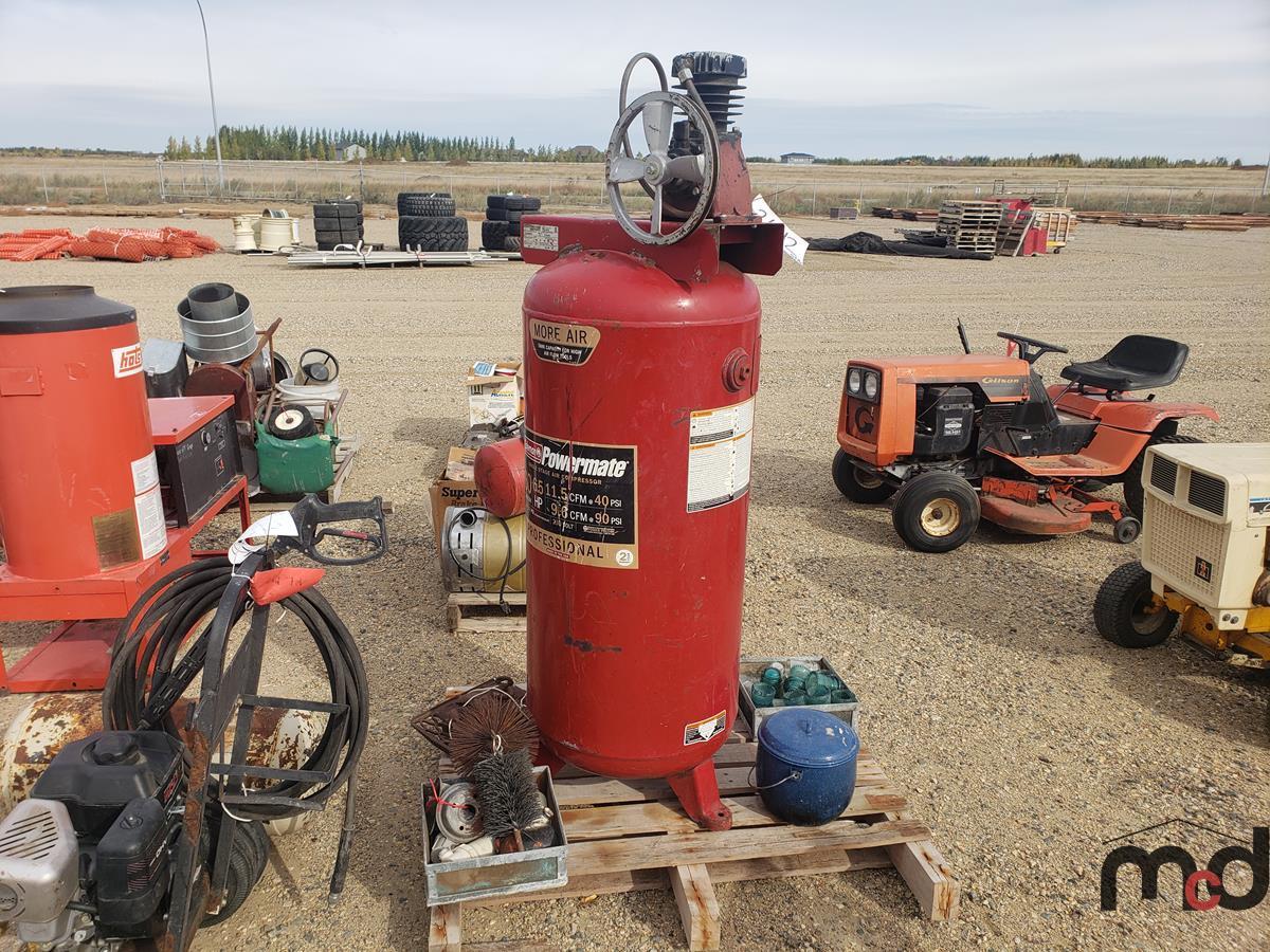 Pallet of Upright Shop Air Tank, Parts and More