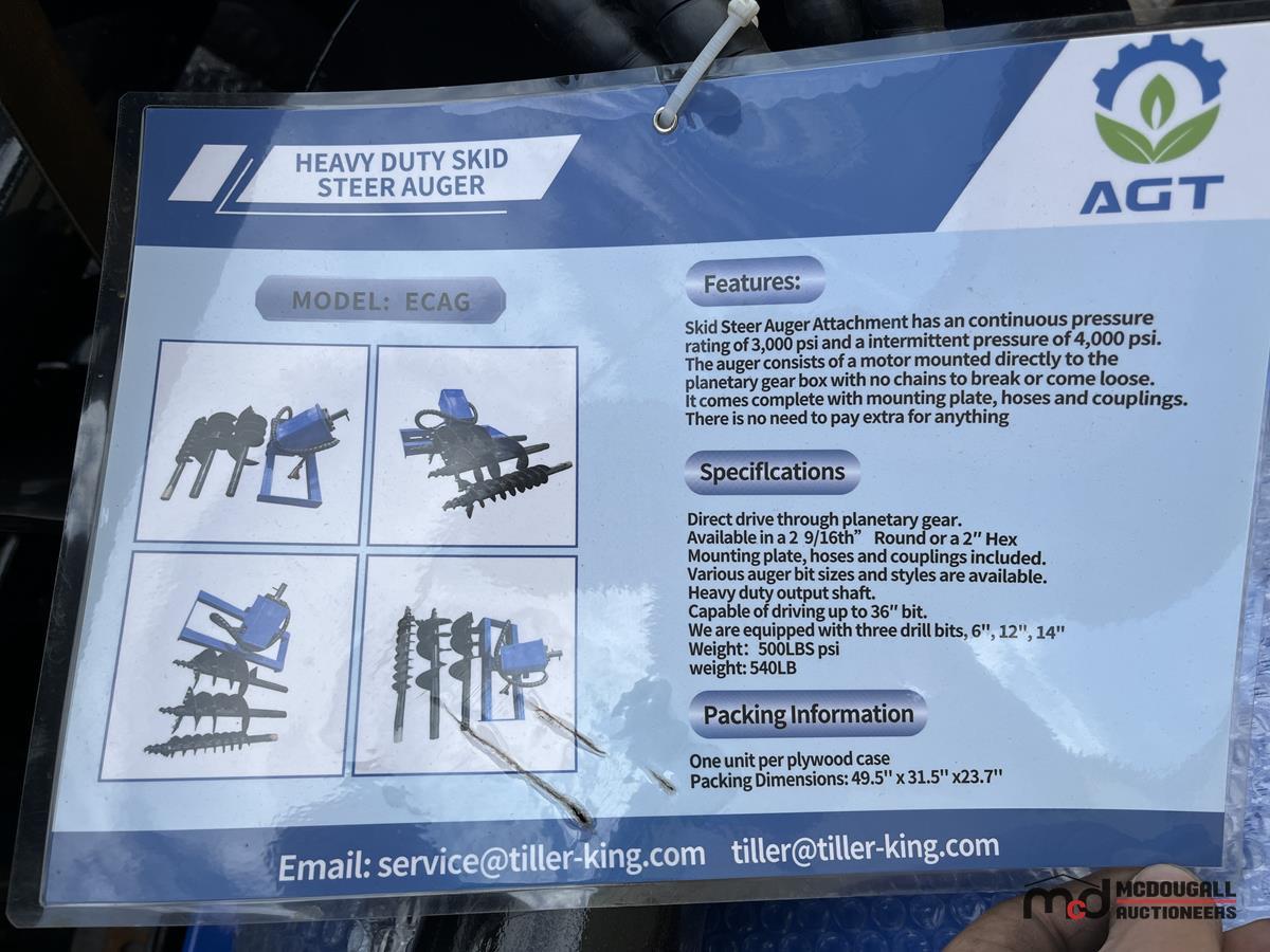 AGT Skid Steer Auger Set (6'', 12'' & 14'')