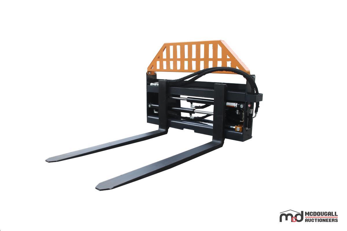 Wolverine PFA-11-3300G Pallet Fork Hydraulic Adjustable Skid Steer ...