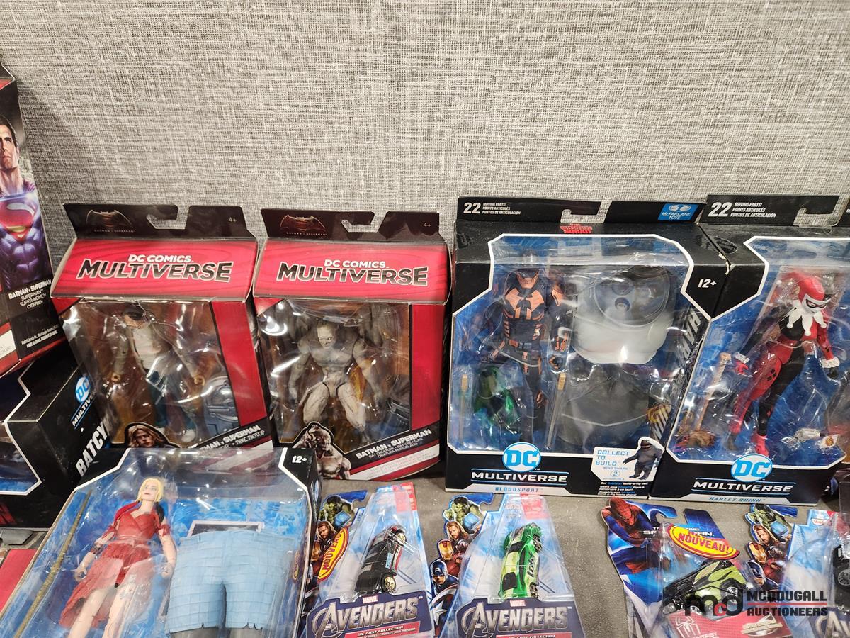 Box of Misc. Marvel & DC Character Action Figures