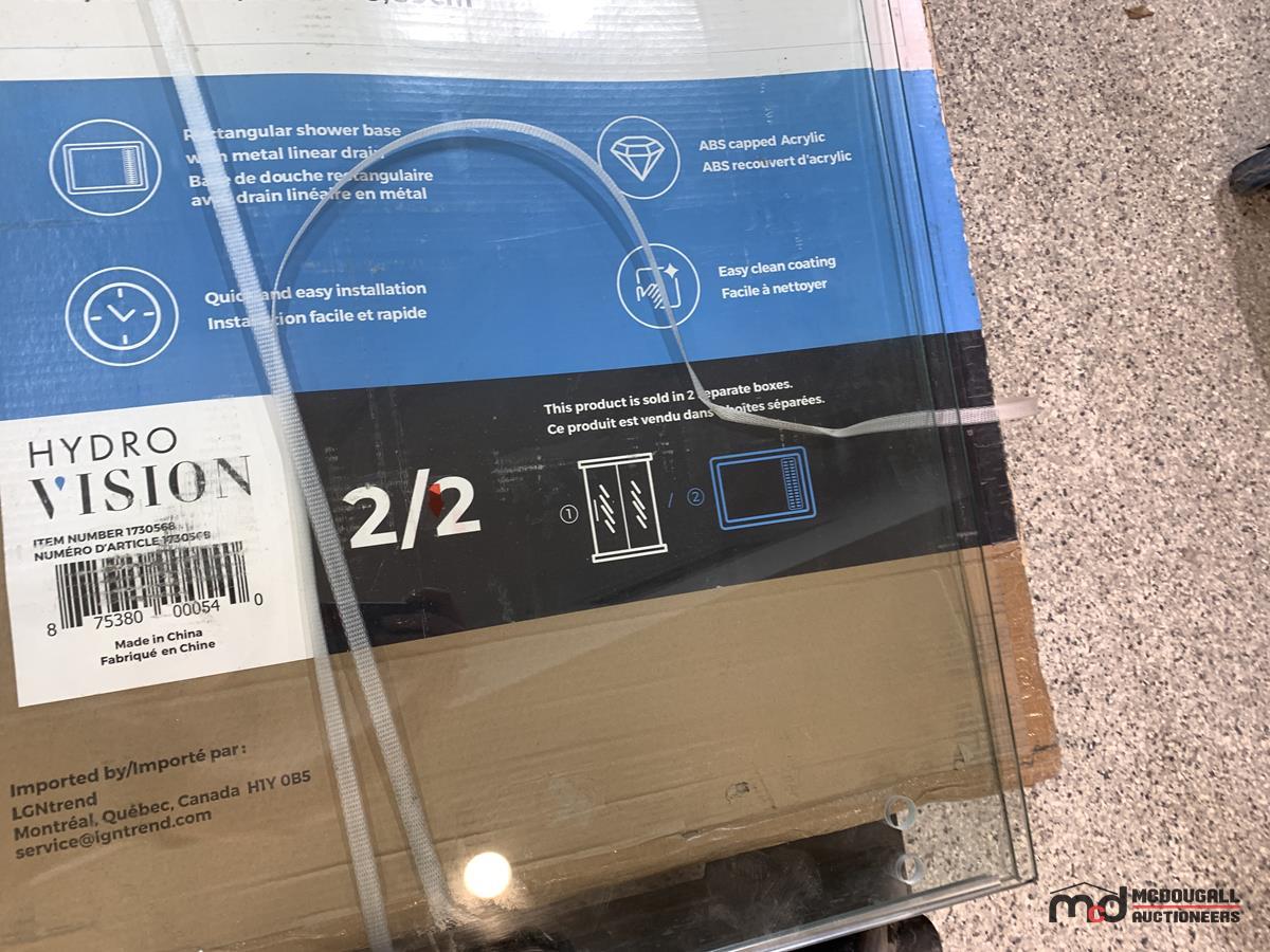 Hydro Vision Shower Base & (2) Glass Panels