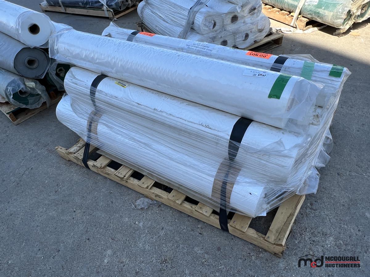 (9) 92 m Rolls of White PVC Fabric