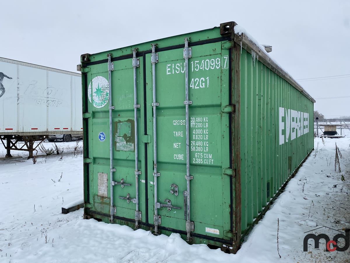 40' Sea Can Shipping Container w/ Wood Racking (Contents Not Included)