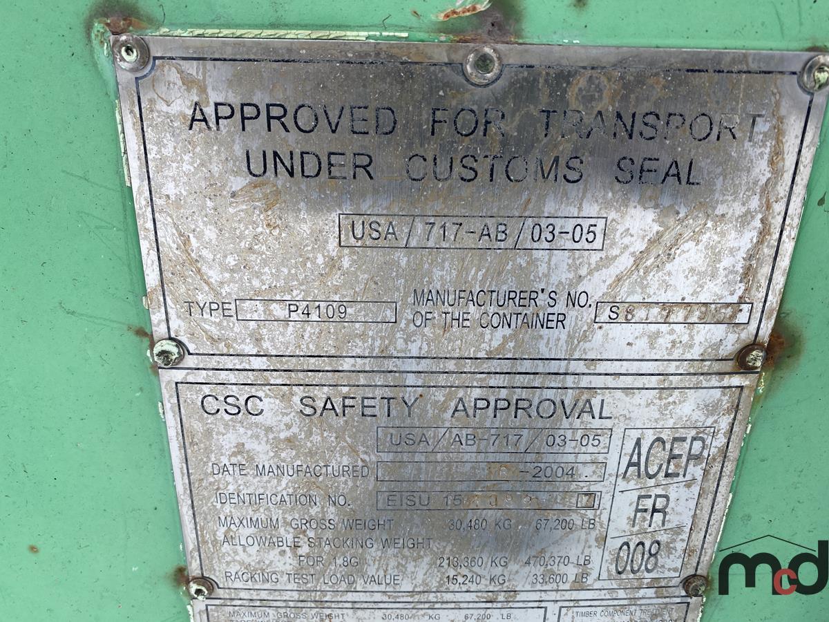 40' Sea Can Shipping Container w/ Wood Racking (Contents Not Included)