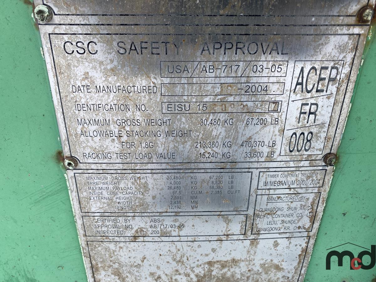 40' Sea Can Shipping Container w/ Wood Racking (Contents Not Included)