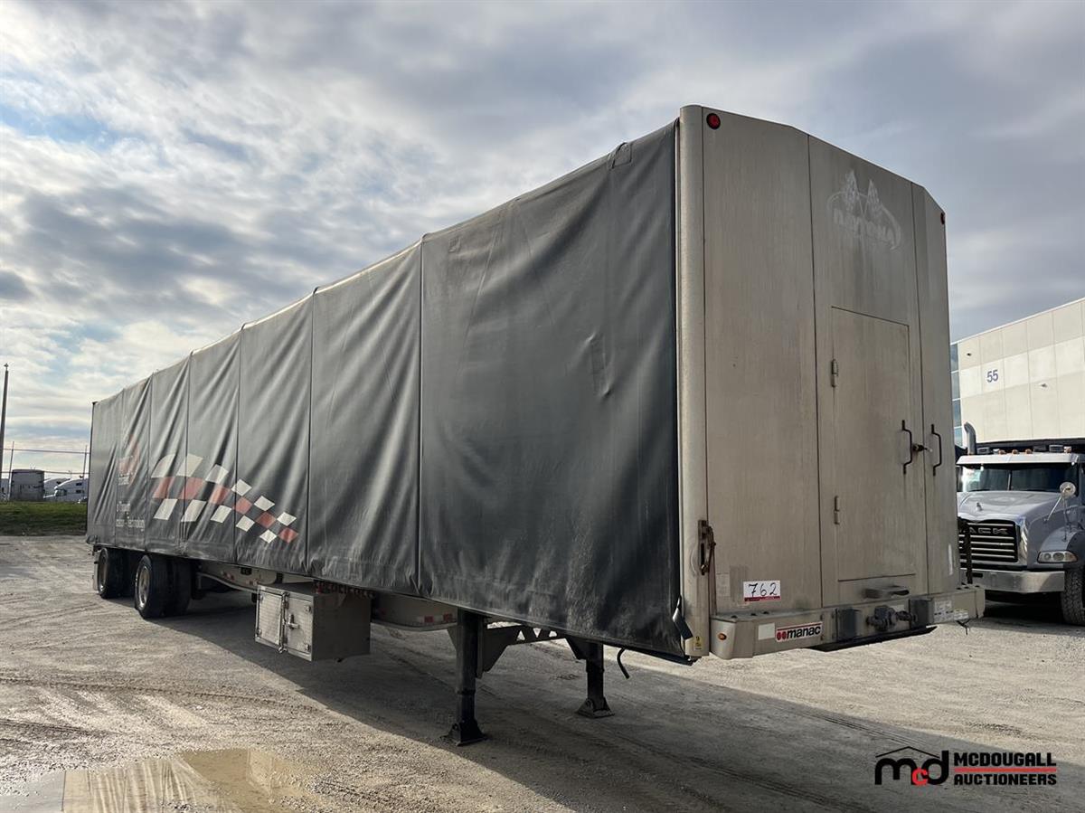 2018 Manac Rolltite 53' T/A Dry Van Semi Trailer