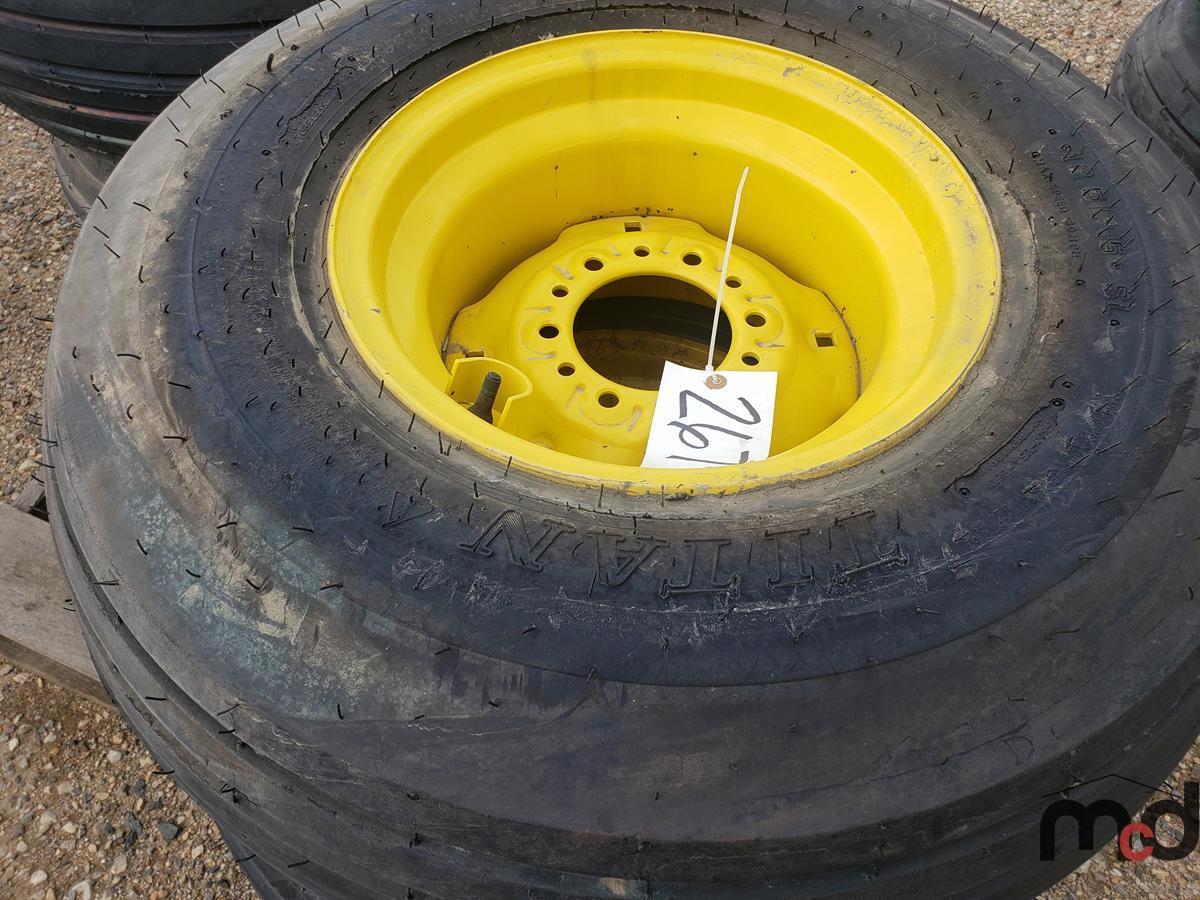 12.5L-15 Titan Implement Tire on Rim - Must Take 2 Times the Bid Price